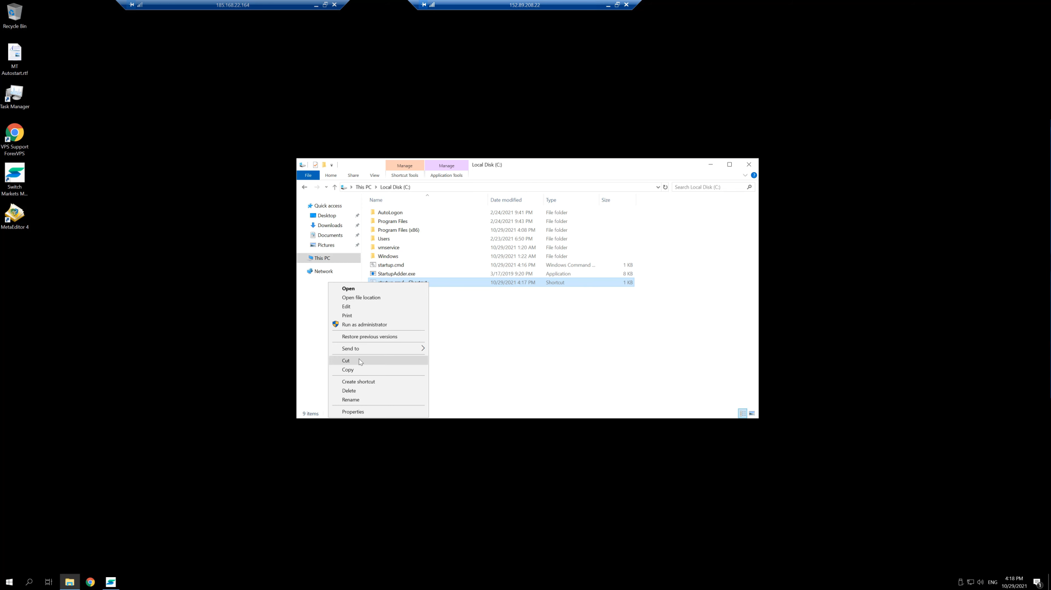 Setting up AutoStart for your MetaTraders - ForexVPS
