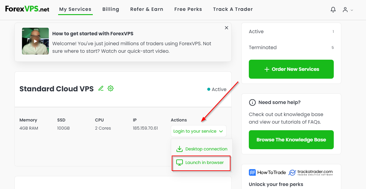 How to Log into Your VPS Using Browser - Forex VPS