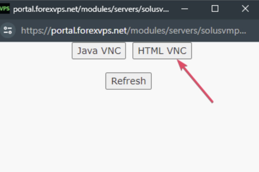 How to Access your VPS using VNC (HTML VNC) - ForexVPS